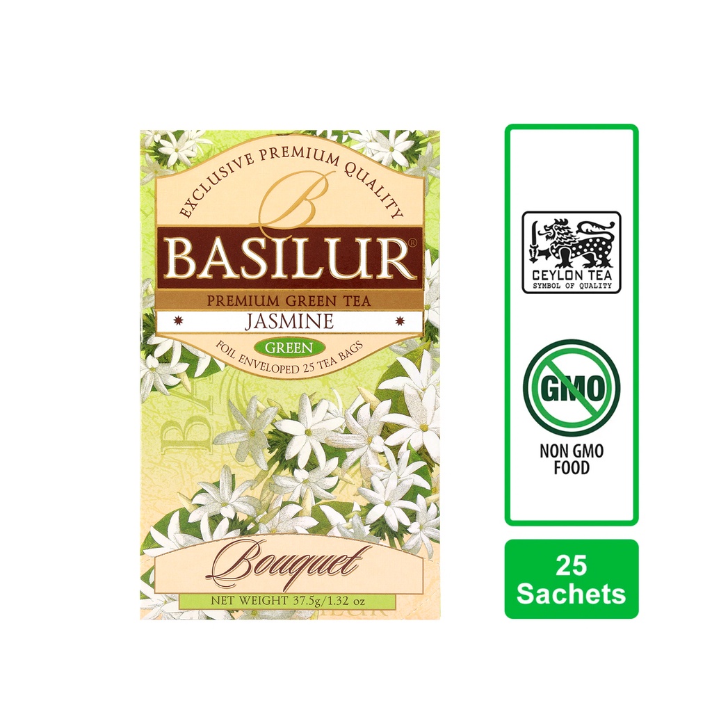 Basilur Bouquet, Jasmine Green Tea, 25 Sachets - ORSG | Shopee Singapore