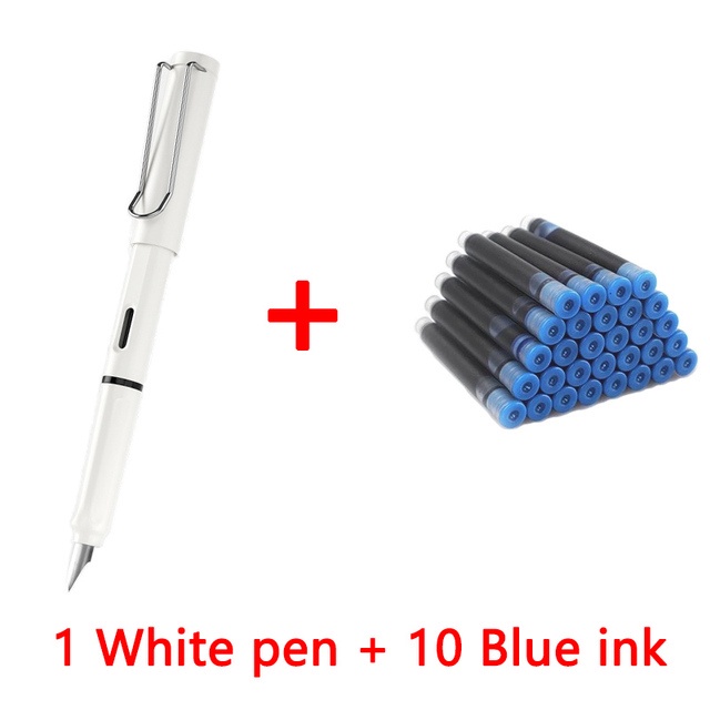 1 pen+10 ink Fountain pen calligraphy Multi-function pen 0.38mm EF Nib ...
