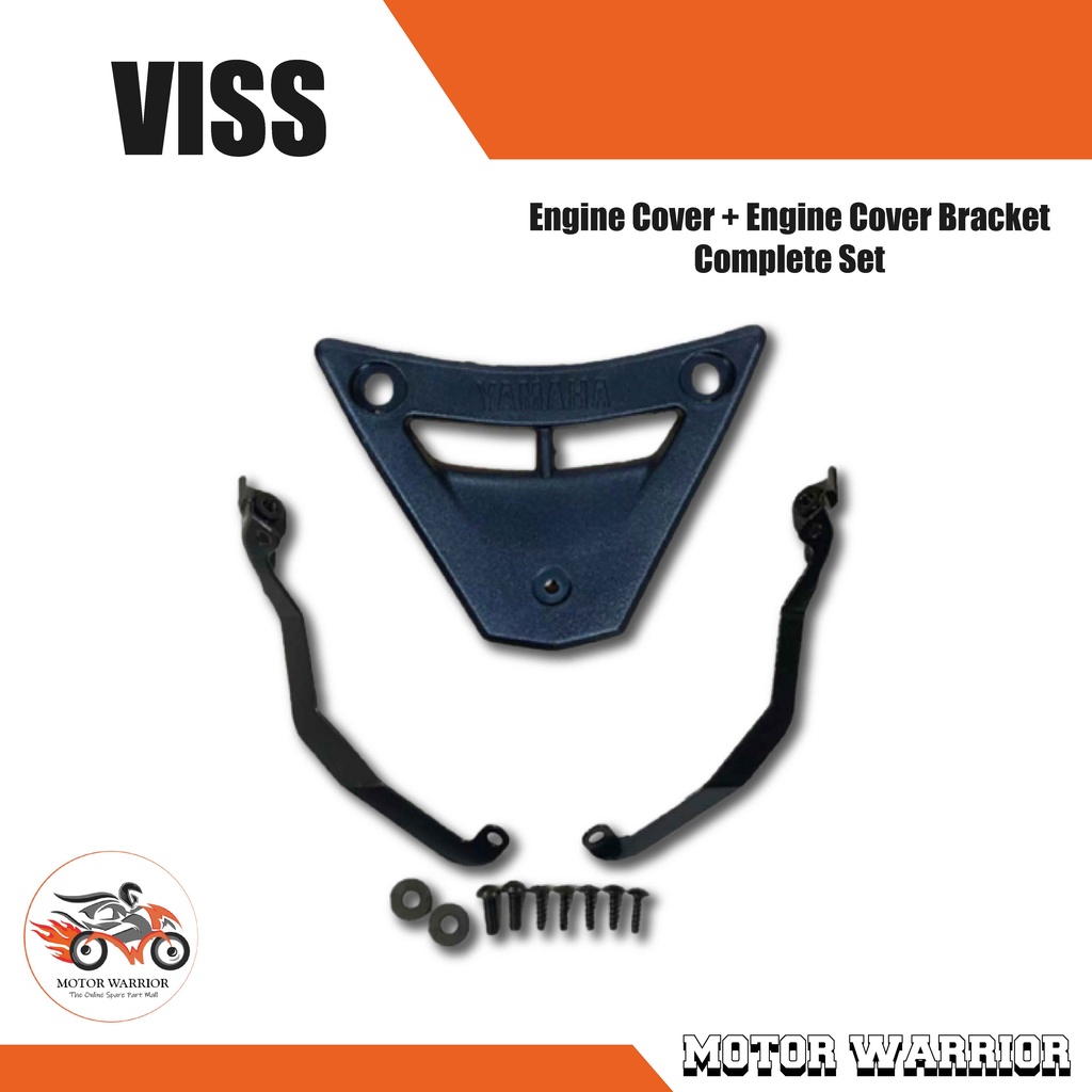 VISS MATT BLACK ENGINE COVER + ENGINE COVER BRACKET COMPLETE SET FOR ...
