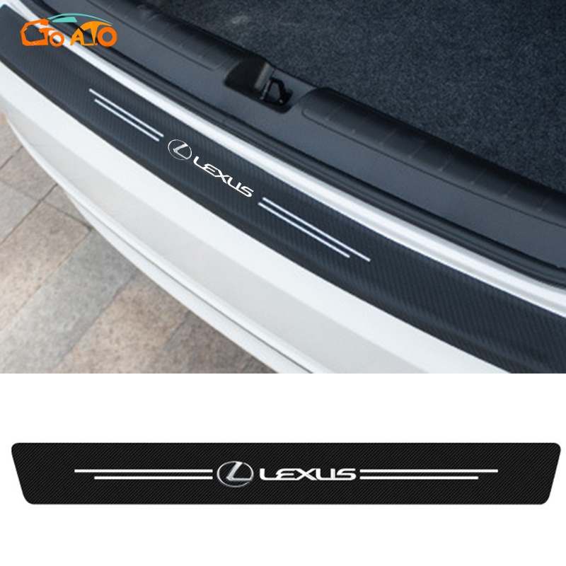 GTIOATO Carbon Fiber Car Trunk Protection Sticker Auto Rear Bumper Anti ...