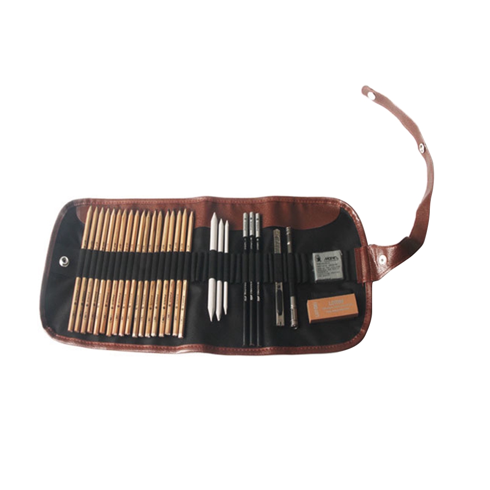 Set Drawing Set 29Pcs Artist Sketching Rollable Pencils Pencils Pencil ...