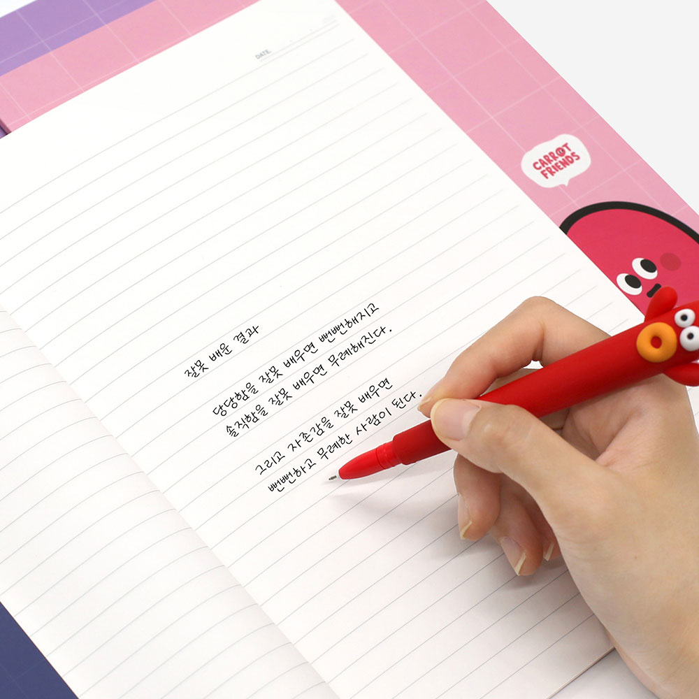 Korean PinkFoot simple single line book cute fruit horizontal line this ...
