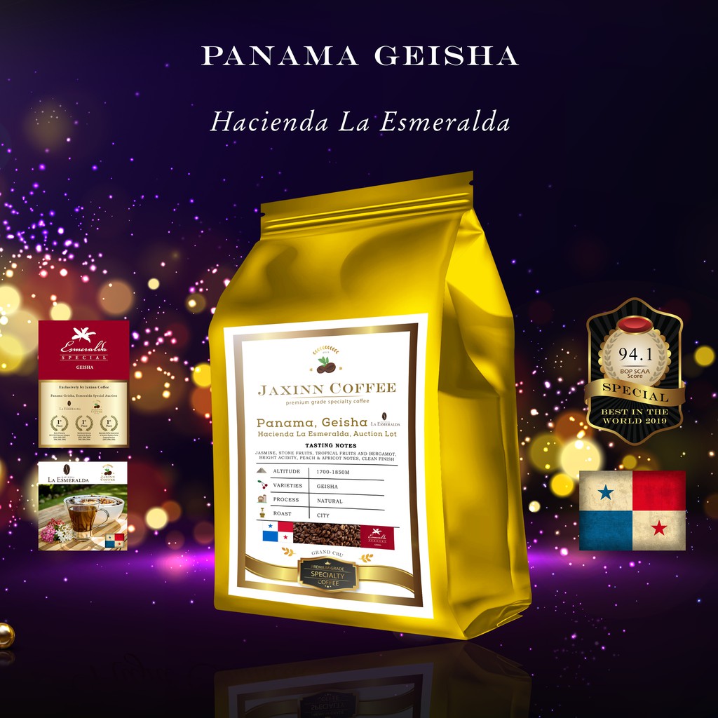 Jaxinn Coffee Panama Geisha by Hacienda La Esmeralda Auction Lot 100g ...
