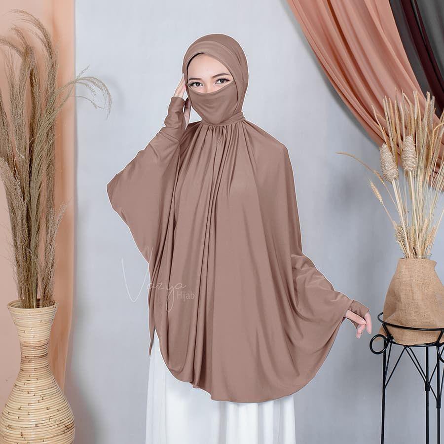 SHANIA NIQAB SLEEVE MASK HIJAB / KHIMAR / PREMIUM STRAP CADDAR / JUMBO ...