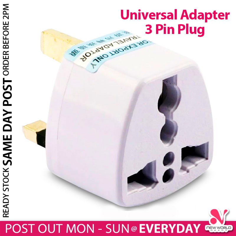 MY UK US EU CN 》 Europe Universal Travel 3 Pin Adapter Plug Converter ...