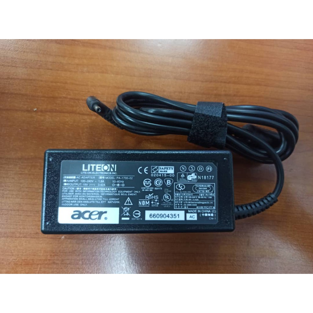 ACER Swift Laptop Power Adapter Charger 19v 3.42 3.0*1.0mm | Shopee ...