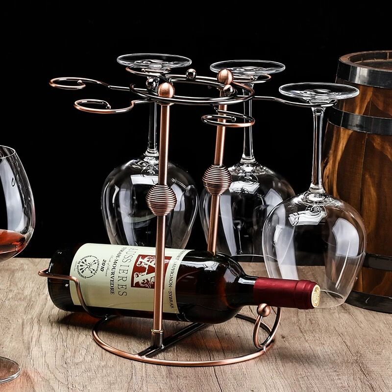 【SG stock】Home creative red wine glass wrought iron red wine glass ...