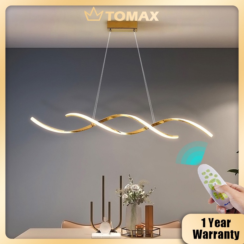 【Remote Dimming | 1 Year Warranty】TOMAX 110CM Modern Pendant Light for ...