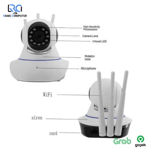 WIRELESS IP CAMERA CAM V380 PRO APP IP CAMERA SMART CCTV WIFI | Shopee ...