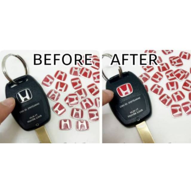 MERAH Mini Honda H Key Emblem Red Honda H Honda Logo Emblem Red jdm Key ...