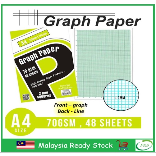 SBS graph paper line A4 70g 48 sheets 2mm | Shopee Singapore