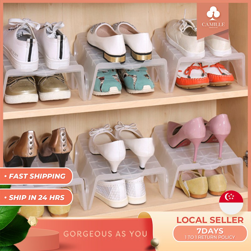 Shoe Rack Shoe Storage Double Layer Shoe Organiser Storage | Shopee ...