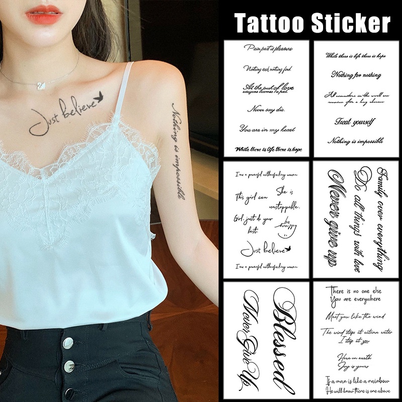 【SUN】Magic Tattoo Sticker Waterproof Long Lasting 15 Days Minimalist ...
