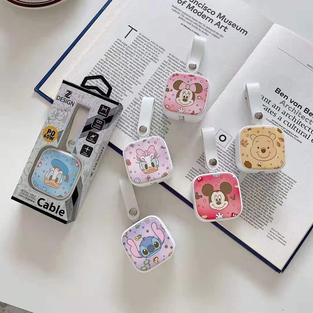 PD60W Super Fast Charge Flash Retractable Data Cable Can Store Dual ...