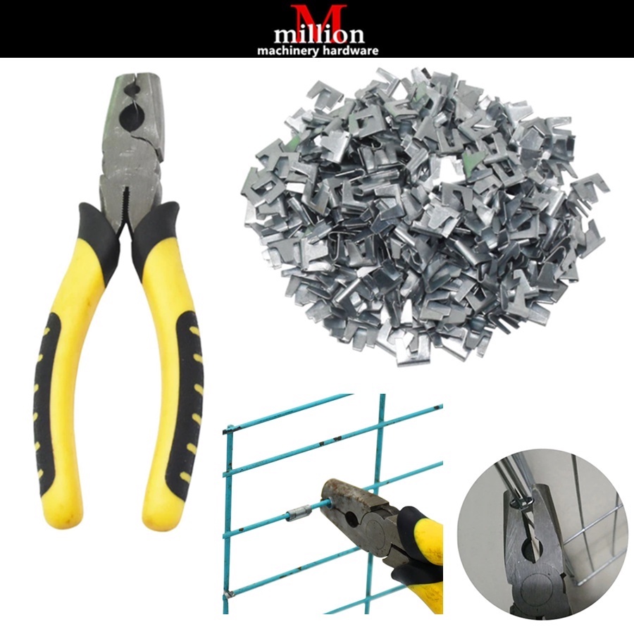 Manual Hog Ring Animal Cage Plier / Bird Chicken Mesh Cage Wire Fencing ...