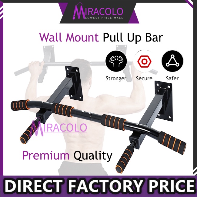 MIRA Premium Wall Mounted Pull Up Bar Home Gym Fitness Chin Up Muscle ...