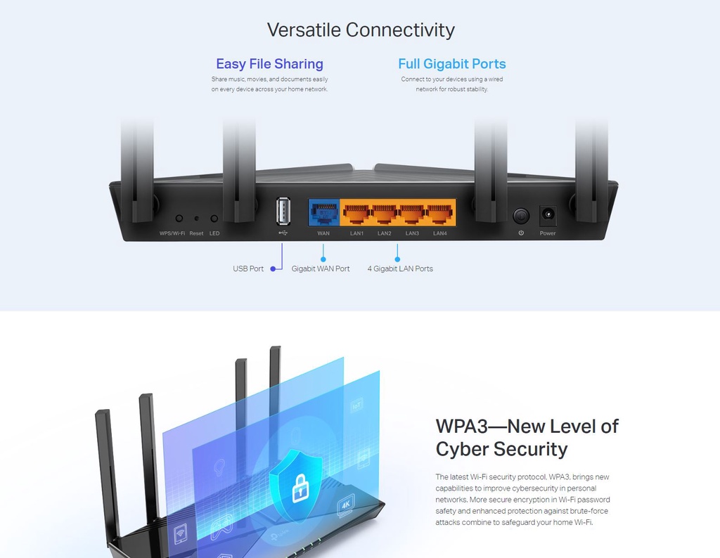 TP-Link WiFi 6 Router AX1800 Smart WiFi Router (Archer AX20) (3 YEARS ...