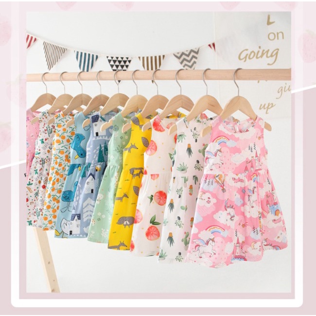 Alpha Mamma - Girls Cotton Baby Girl's Dress Age 2-7Y Dress Patterned ...