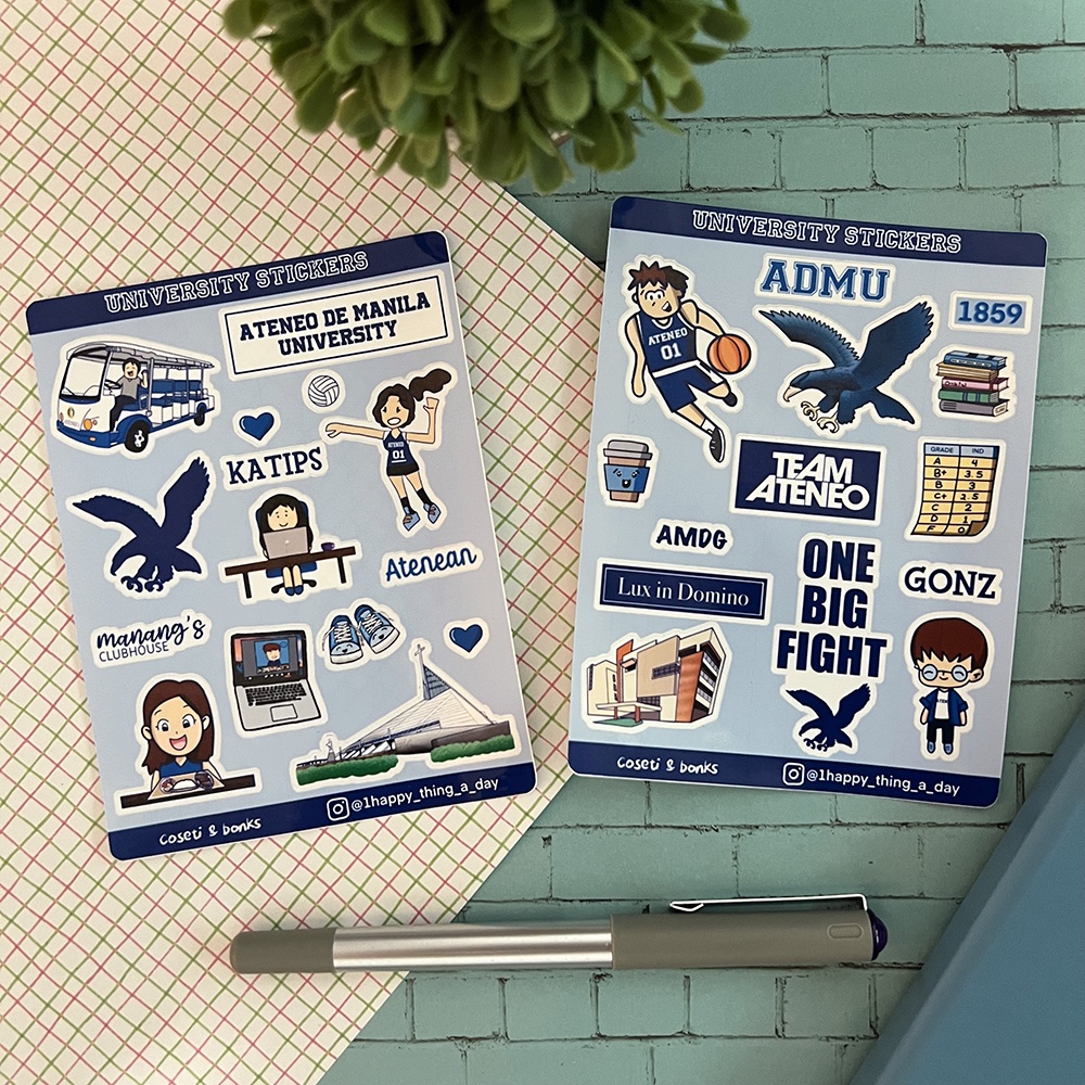 Ateneo de Manila University Stickers | Water-Resistant | Glossy Vinyl ...