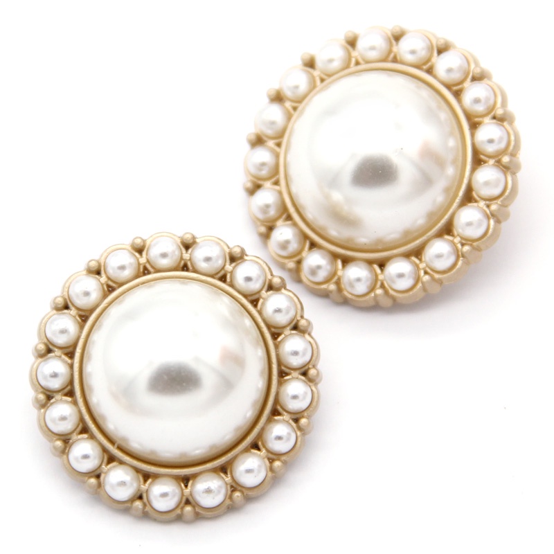 6Pcs/set 15/18/20/23/25mm Vintage Women Coat Gold Metal Pearl Buttons ...