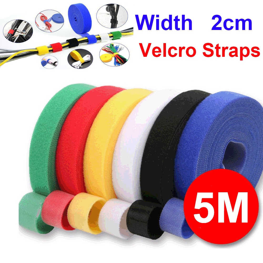 [Ready Stock] 5 Meters Velcro Straps Tape Width 2CM Wire&Cable Ties ...
