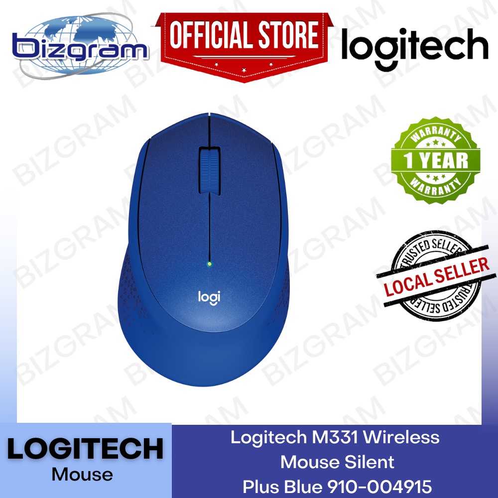 Logitech M331 Wireless Mouse Silent Plus Blue 910-004915 (1-Year SG ...