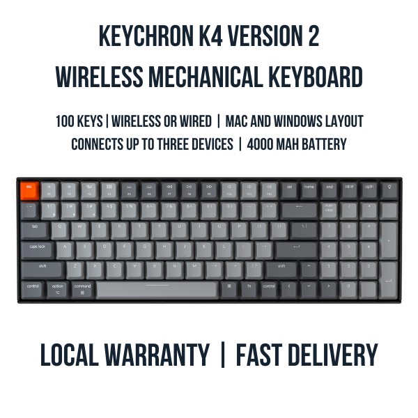 Keychron K4 V2 Wireless Mechanical Keyboard | Shopee Singapore