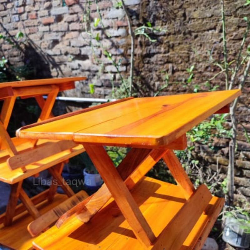 KAYU Rehal Al Qur'an Slanted Polished Wood Folding Table U 36x26 ...