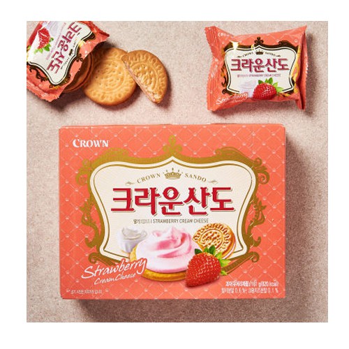 Crown Sando Strawberry 161g 크라운 산도 딸기161g | Shopee Singapore
