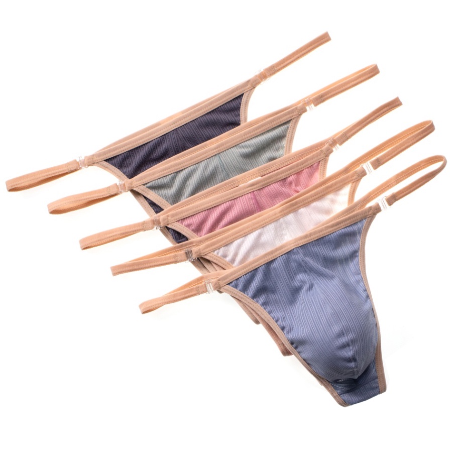 Men's Briefs Sexy Fashion Adjustable waistband T-back Thong Male ...