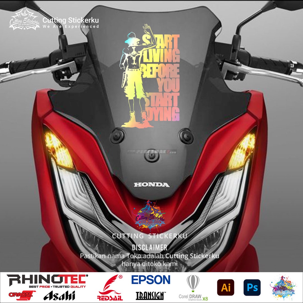 Cutting Sticker Ace Quote One Piece Variation Motorcycle Car Sticker ...