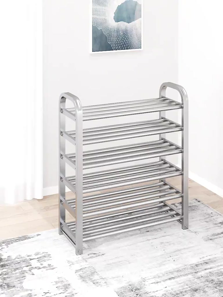 Stainless Steel Shoe Rack Dust-Proof Dormitory Household Storage Rack ...
