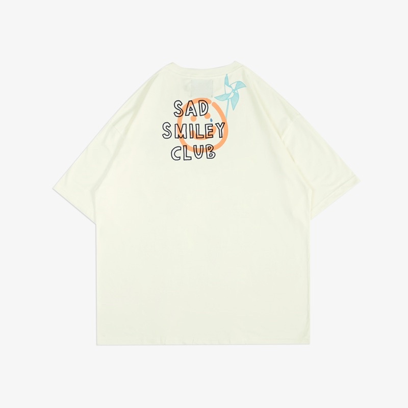 Faith FADE Smiley Club Oversized Tee (Brocen White) | Shopee Singapore