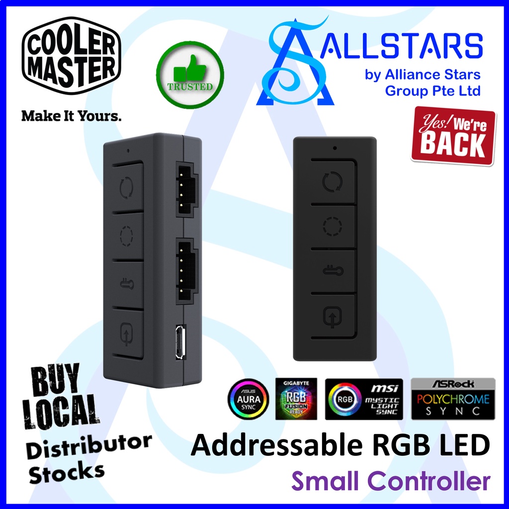 CM / Cooler Master / CoolerMaster ARGB LED Small Controller (MFX-ACBN-NNUNN-R1) (Warranty 2years ...