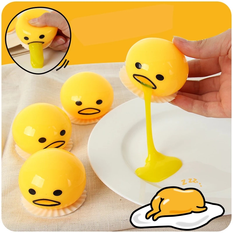 Vomiting Egg Anti Stress Relief Toy/Yellow Lazy Ball Egg Fun Gift ...