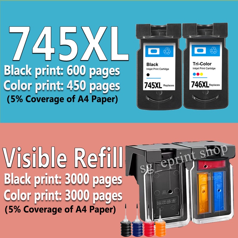 Compatible Canon 745 746 745s 746s 745XL 746XL ink cartridge for Canon ...
