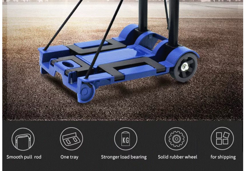 Foldable Shopping Trolley Supermarket Cart Wheels with 2 FREE ...