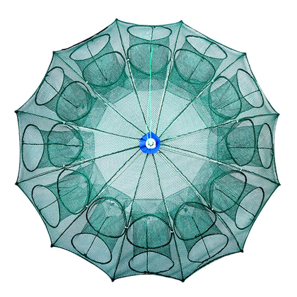 Strengthened 4-20 Holes Automatic Fishing Net Shrimp Cage Nylon ...
