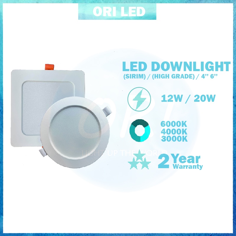 Led downlight 4inch 6inch Recessed Down Light 12W 20W Ceiling Roomlampu ...