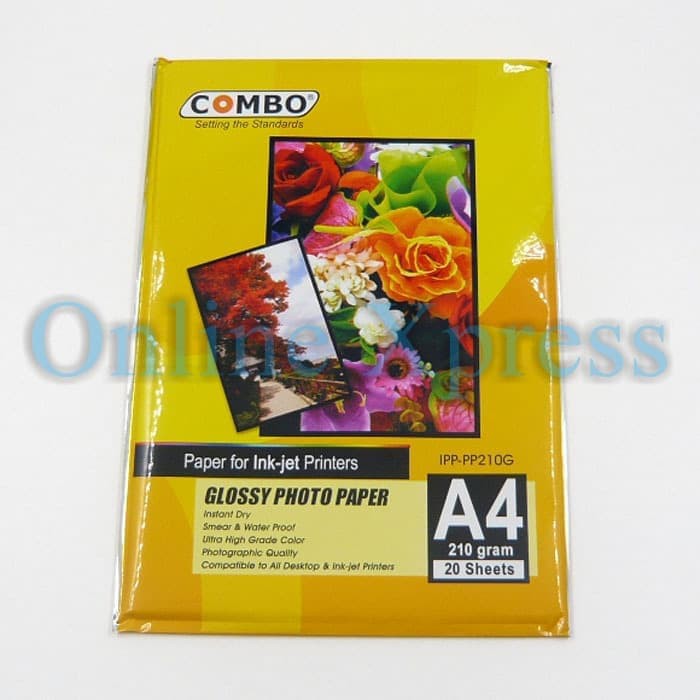 Photo Paper / Glossy Photo Paper A4 210gr Combo (per pack) | Shopee ...