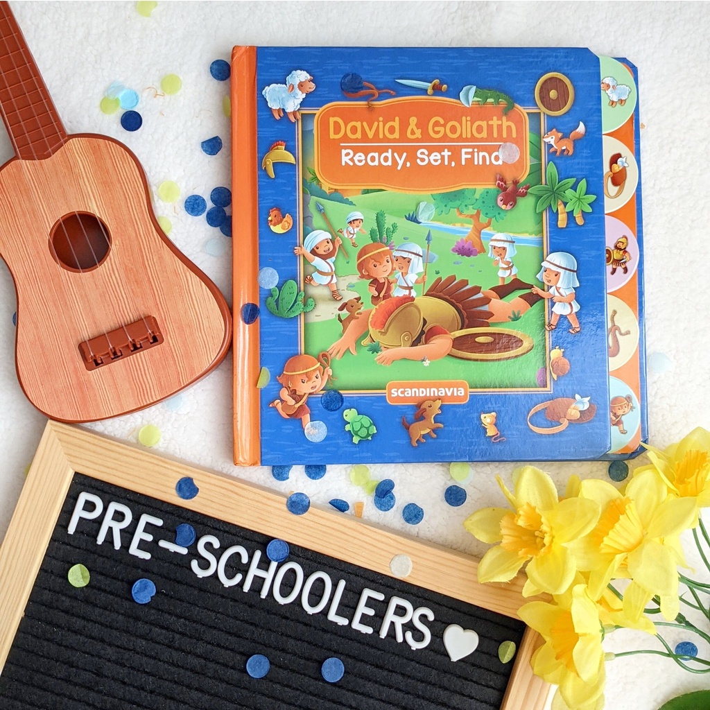 Ready Set Find David and Goliath | Board Book | Bible Stories for ...