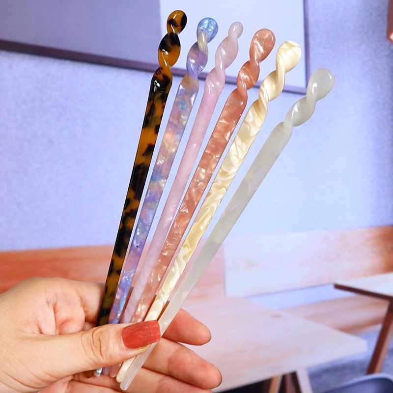 Chinese Style Traditional Women Acetate Long Hair Stick Chopstick For ...