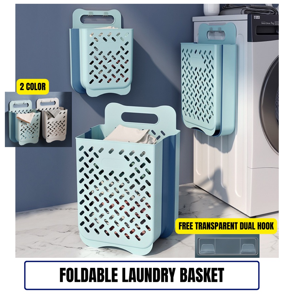 Foldable Laundry Basket Modern Wall Hanging | Shopee Singapore