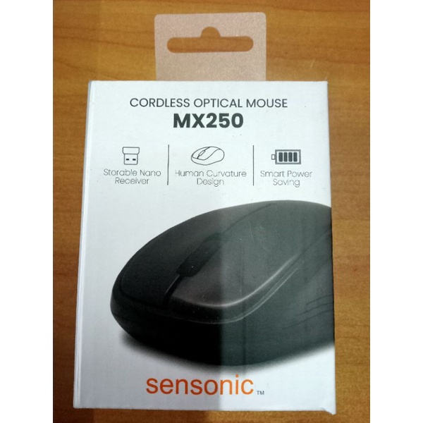Wireless / cordless optical mouse MX250 SENSONIC 2.4GHz black | Shopee ...