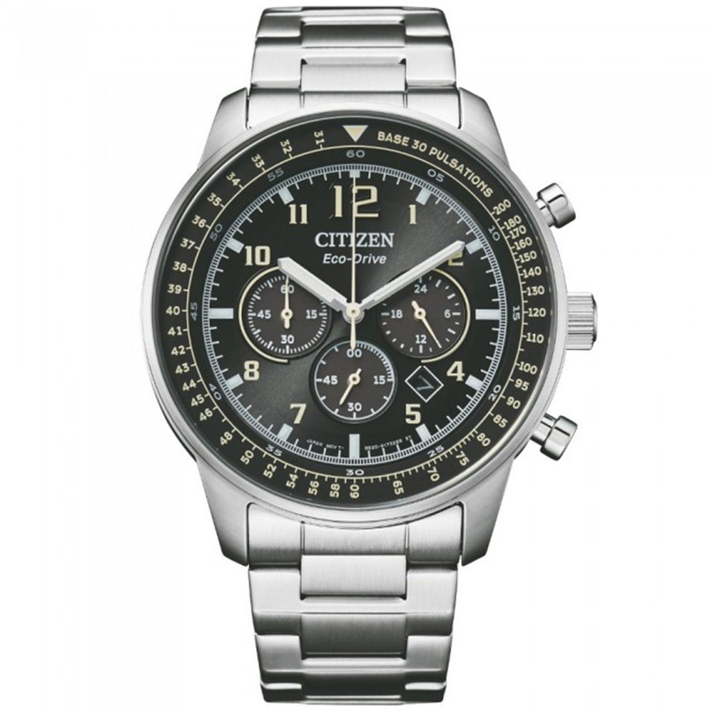 Citizen Eco-Drive CA4500-83E Black Dial Analog Solar Multi Dial ...