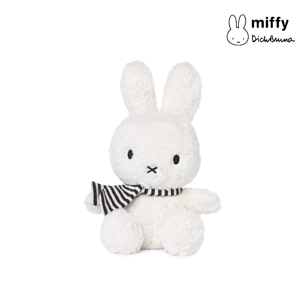 Miffy with Scarf Sitting 23cm Plush Soft Toy. Licensed Miffy Nijntje by ...