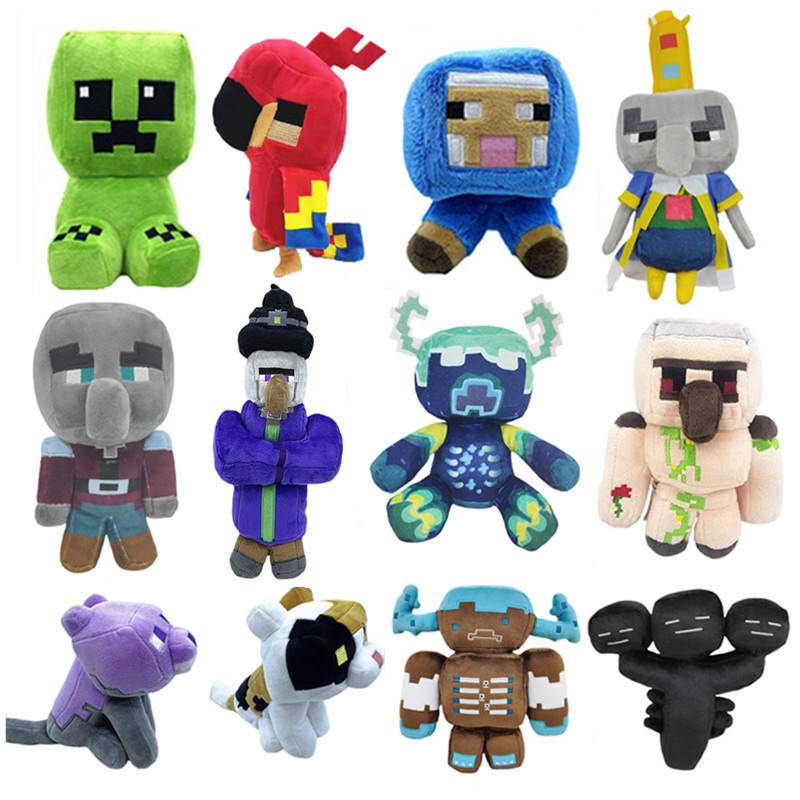 Minecraft Plush Toys Doll Soft Stuffed Creeper Enderman Steve Zombie ...