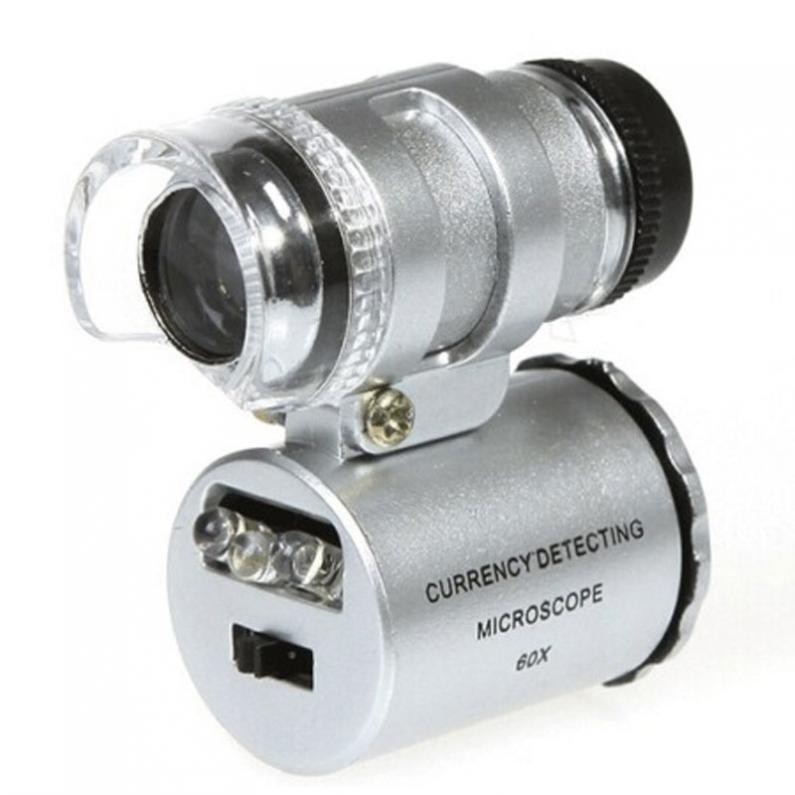 60X Magnifier Jeweler Eye Jewelry Loupe Loop LED Light for Inspection ...