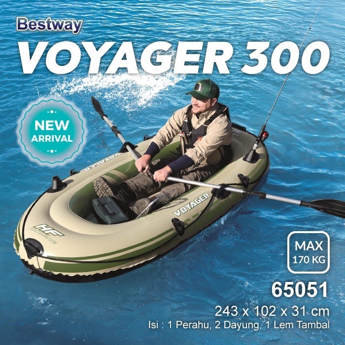 Bestway Boat Voyager 300 Rubber Boats 243x102x31cm Hydro Force ...
