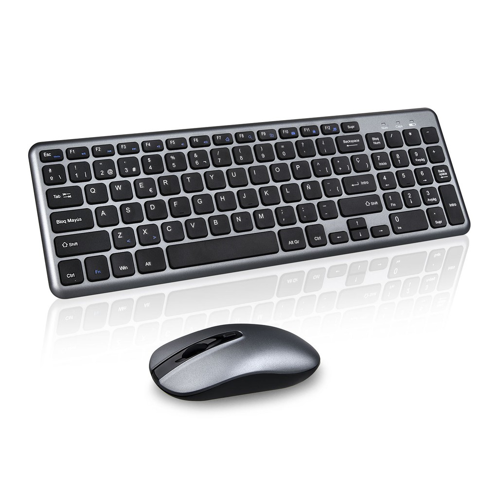 Wireless Keyboard and Mouse Combo 2.4GHZ Portable USB Silent Black ...